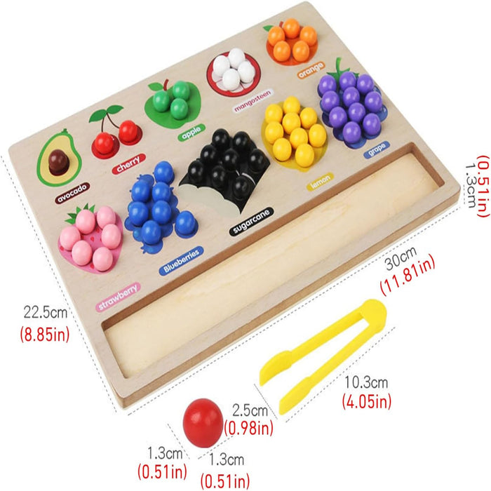 Open Ended Fruit Color Sorting Beads Game — Toycra