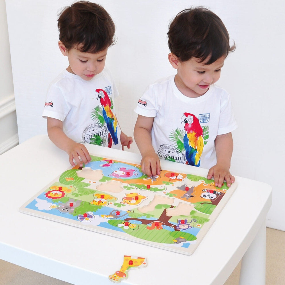 Open Ended Giant Peg Puzzle - Jungle Animals — Toycra