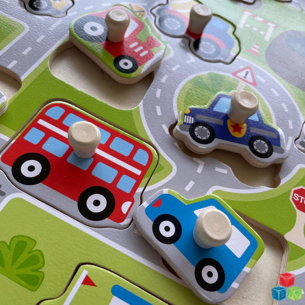 Open Ended Giant Peg Puzzle - Vehicles — Toycra