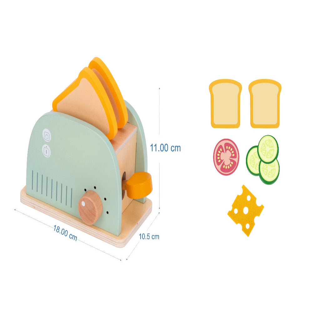 Open Ended Little Chef's Toaster Set -6 Pieces — Toycra
