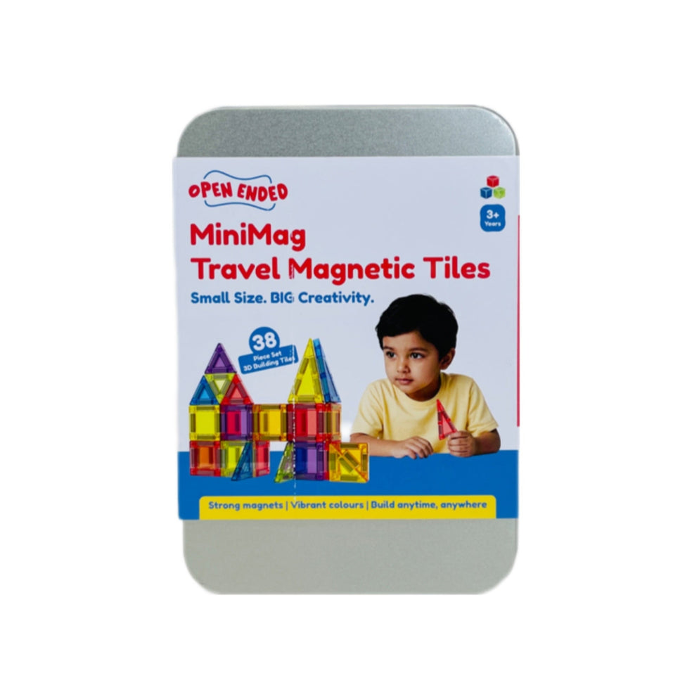 Open Ended MiniMag Travel Magnetic Tiles -38 Piece — Toycra
