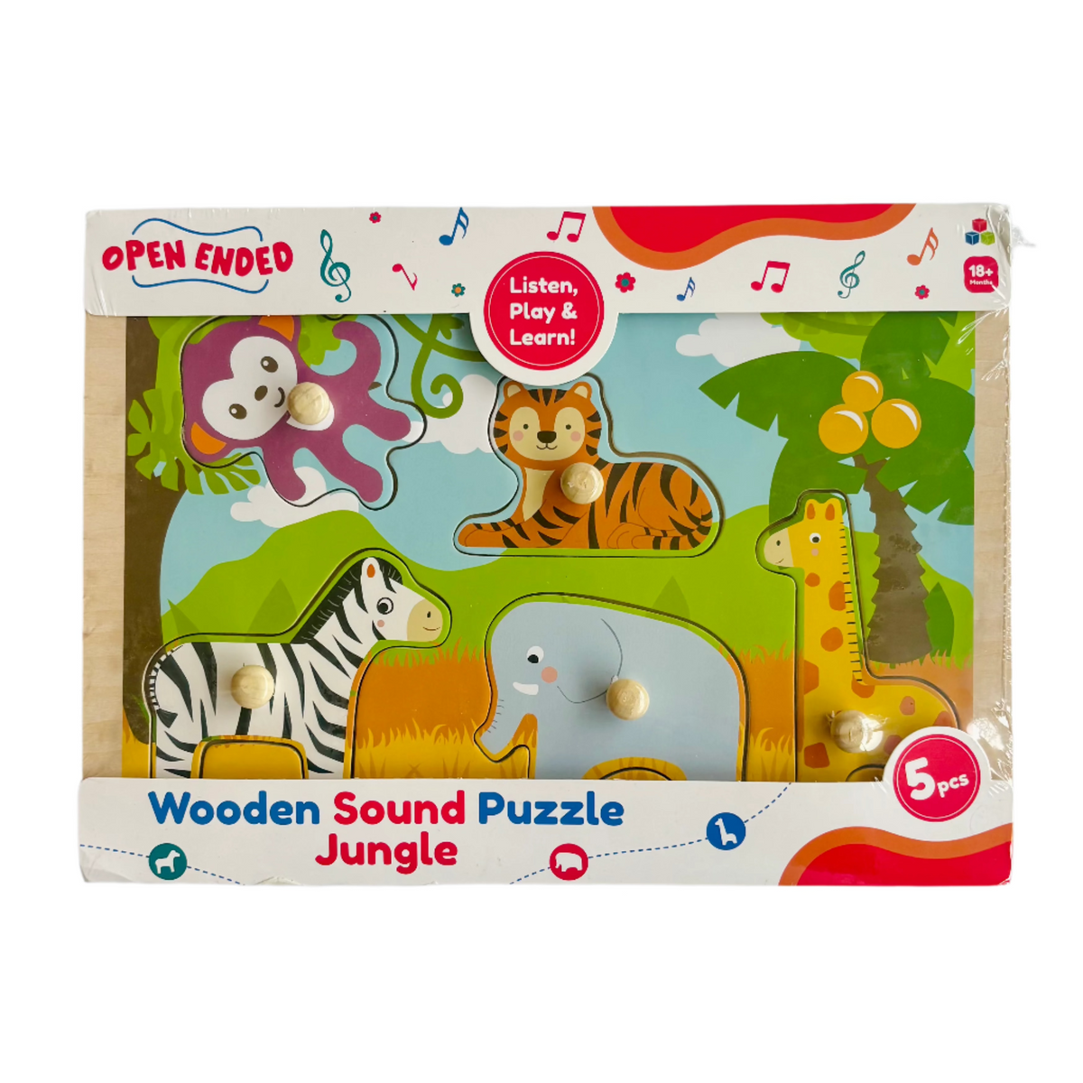 Open Ended Wooden Sound Puzzle - Jungle — Toycra