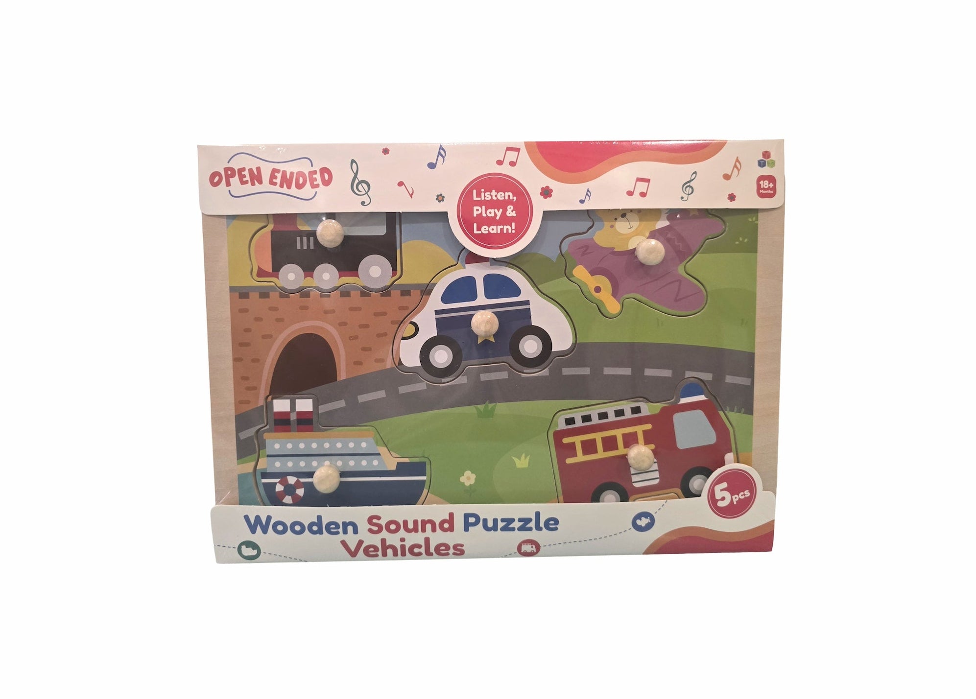 Open Ended Wooden Sound Puzzle - Vehicle — Toycra