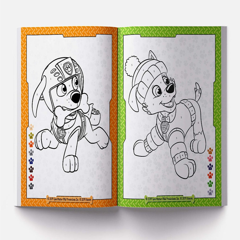 Paw Patrol Colour By Number Super Pack Set Of 4 Colouring Books — Toycra