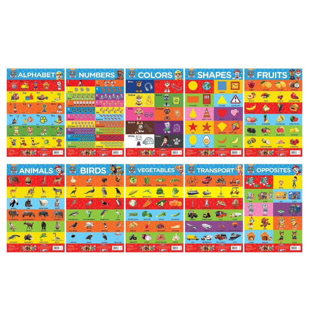 Paw Patrol - My First Early Learning Charts : Learn With Paw Pups -10 ...