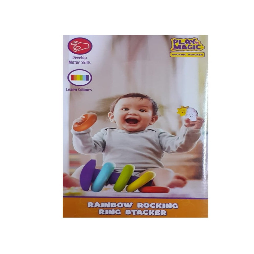 Playmagic Rainbow Rocking Ring Stacker — Toycra