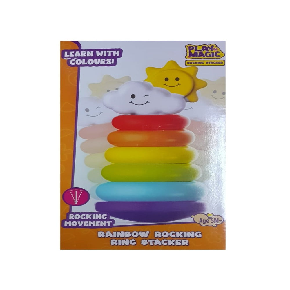 Playmagic Rainbow Rocking Ring Stacker — Toycra