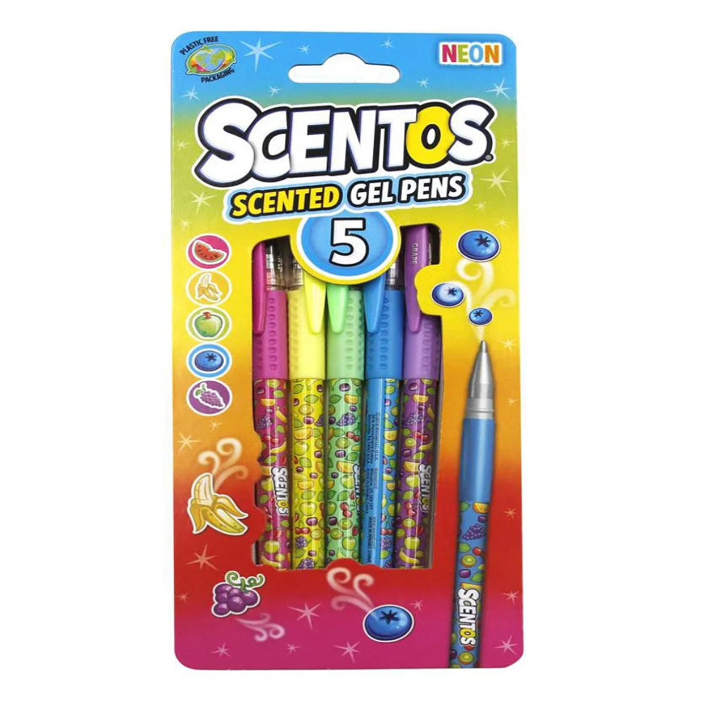 Scentos Scented Neon Gel Pens - Pack of 5 — Toycra