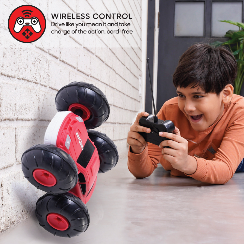 Sharper Image Flip Stunt Rally Wireless Remote Controlled Car - Red ...