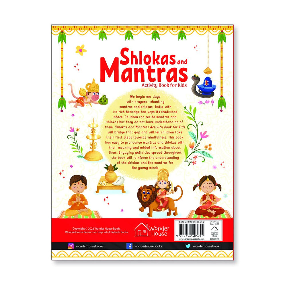 Shlokas And Mantras Activity Book For Kids — Toycra
