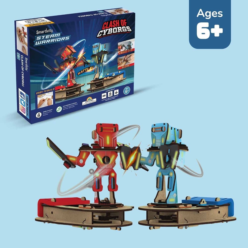 Smartivity STEAM Warriors: Clash of Cyborgs DIY STEM Activity Kit — Toycra