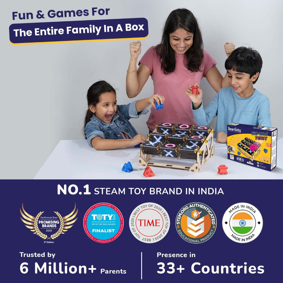 Smartivity Tic Tac Twist STEM DIY Fun Game — Toycra