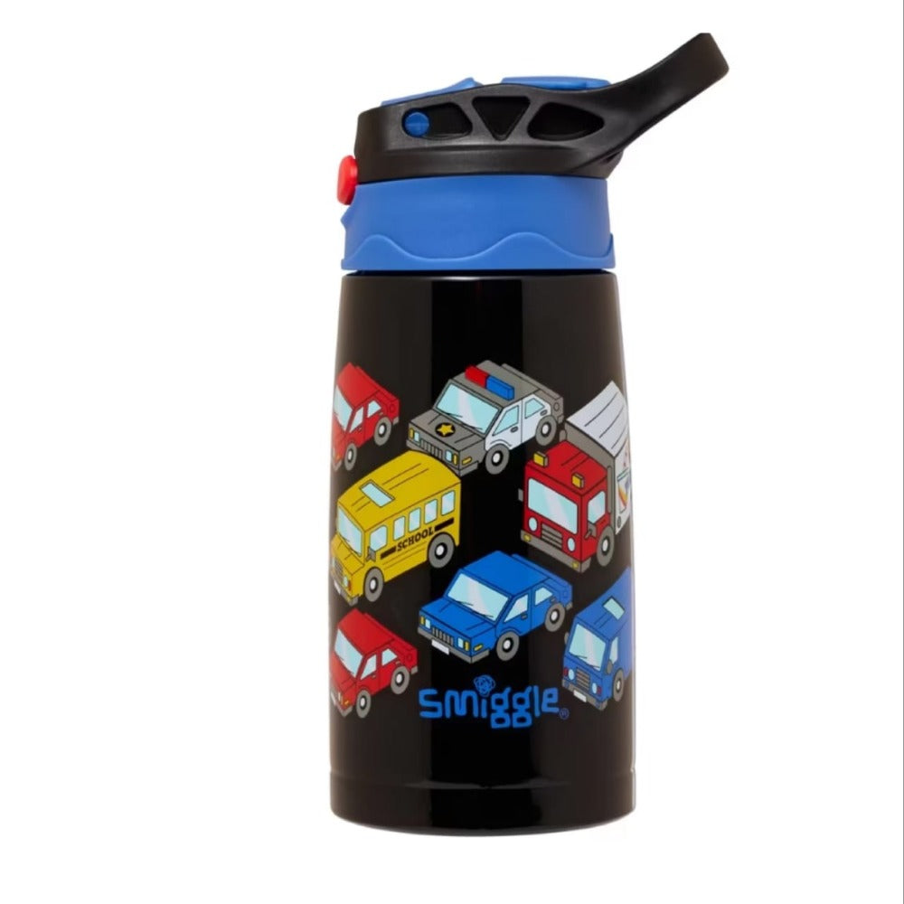 Smiggle Movin' Steel Flip Junior Water Bottle 400ml — Toycra