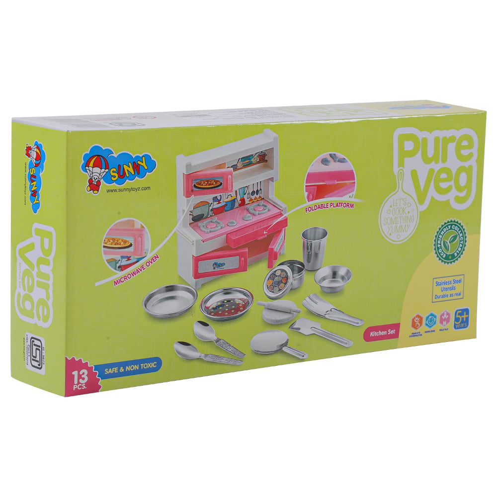 Sunny Pure Veg Kitchen Set - 13 Pieces — Toycra