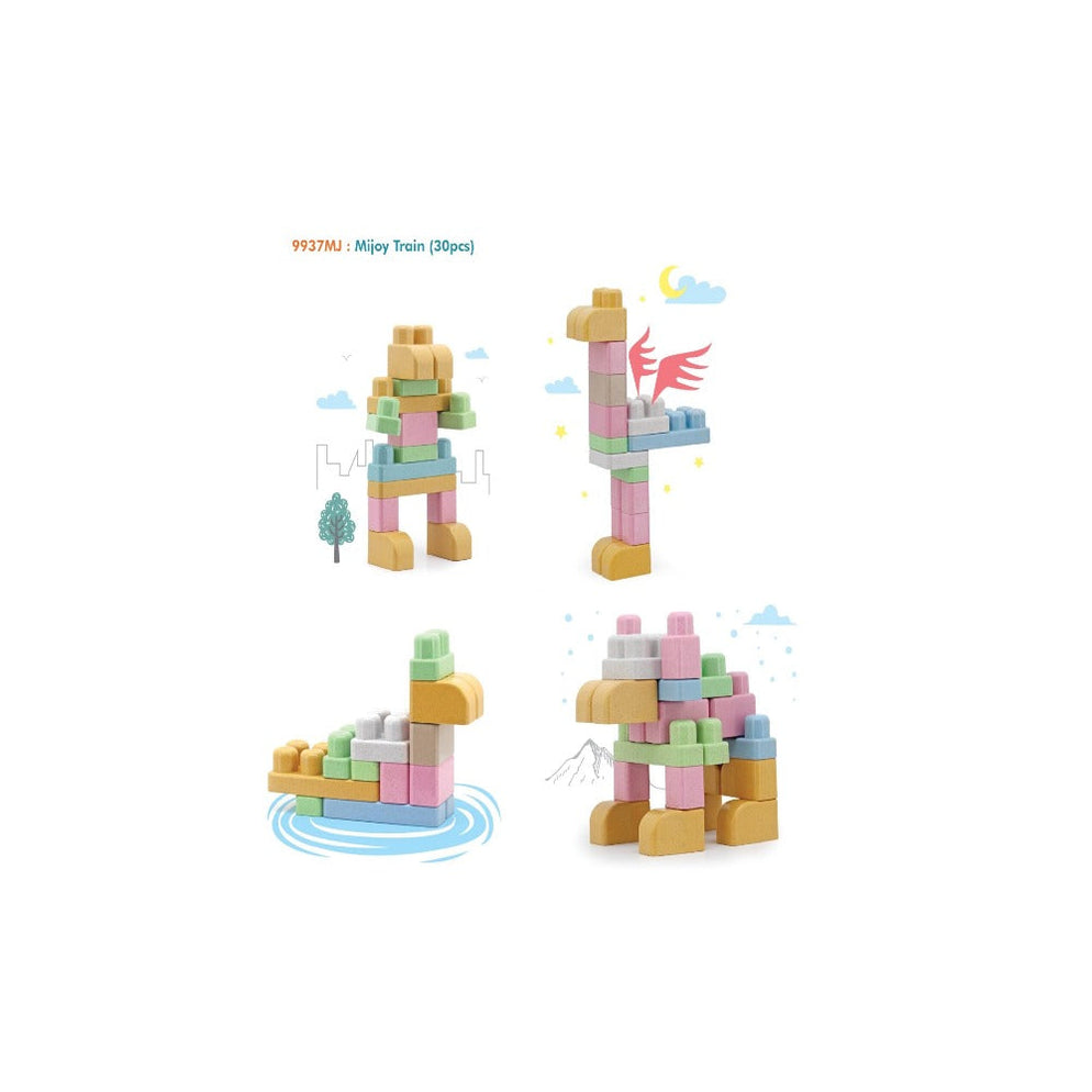 Sunta Mijoy Rice Husk Toy Blocks - 30 Pcs — Toycra