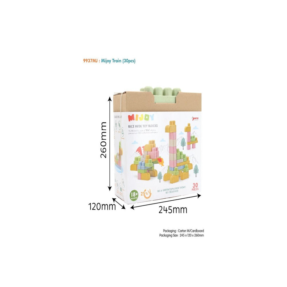 Sunta Mijoy Rice Husk Toy Blocks - 30 Pcs — Toycra