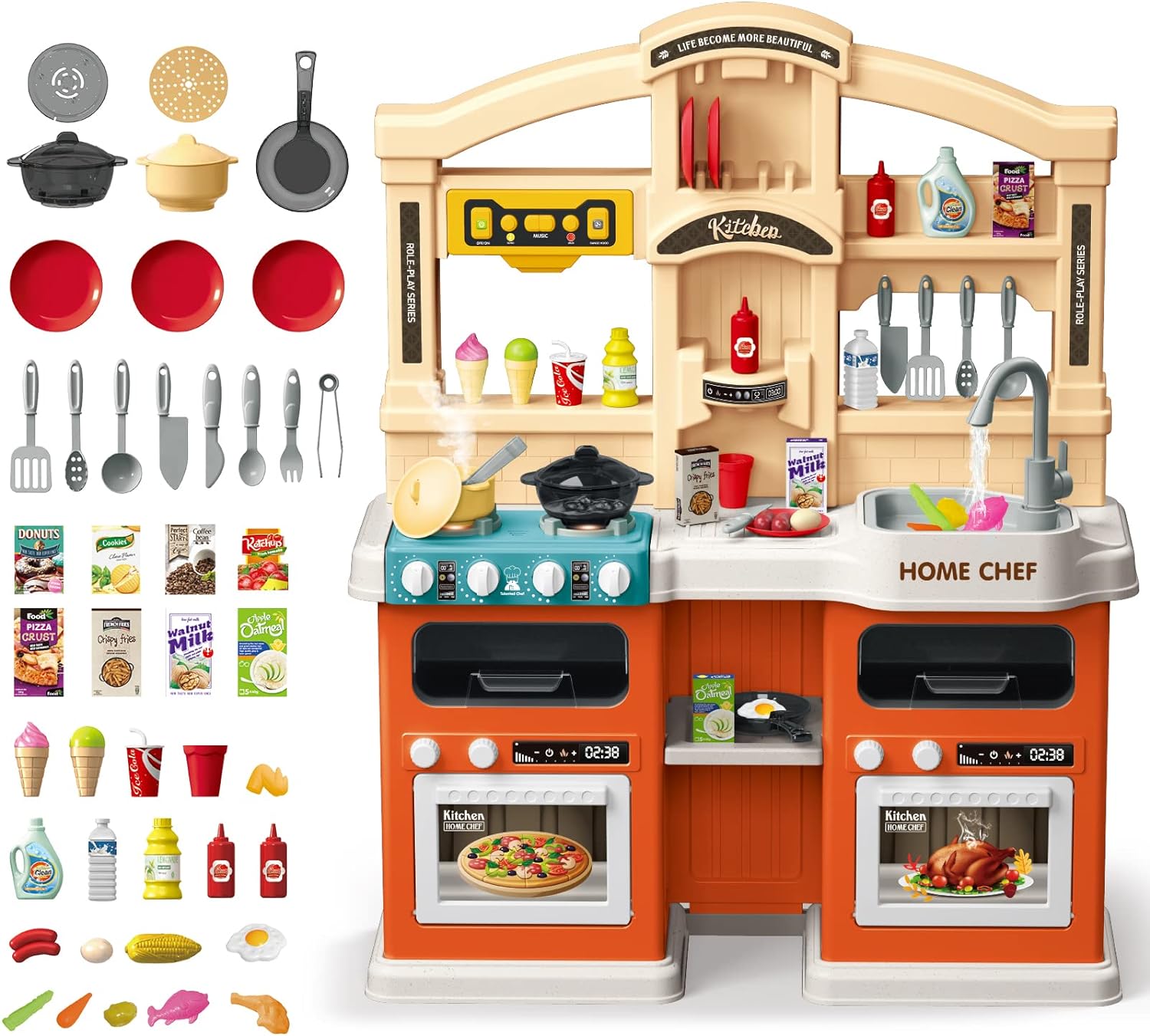 Talented Chef Kitchen Play Set TM-922-131 - 77 Pcs — Toycra