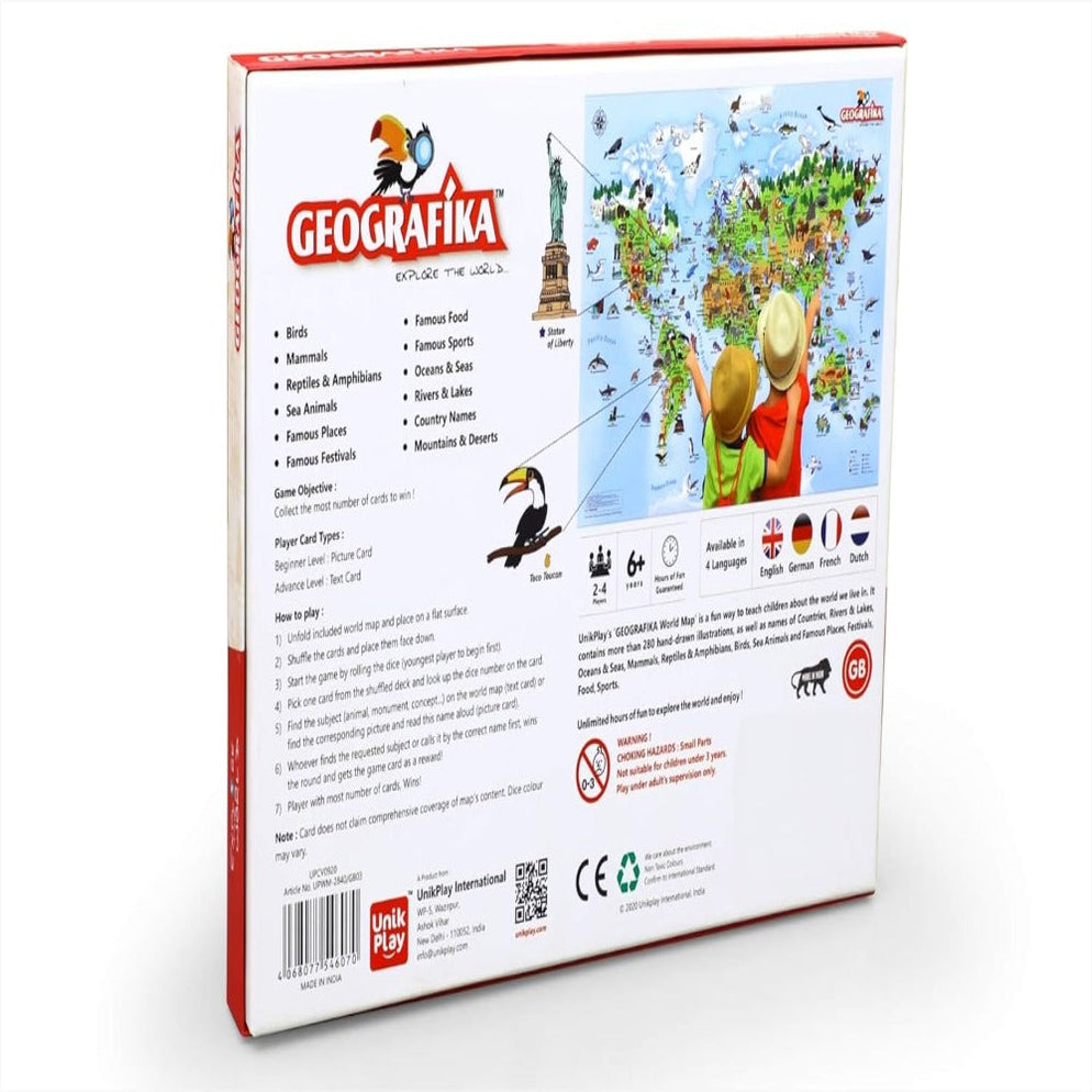 Unik Play Geografica World Map Game — Toycra