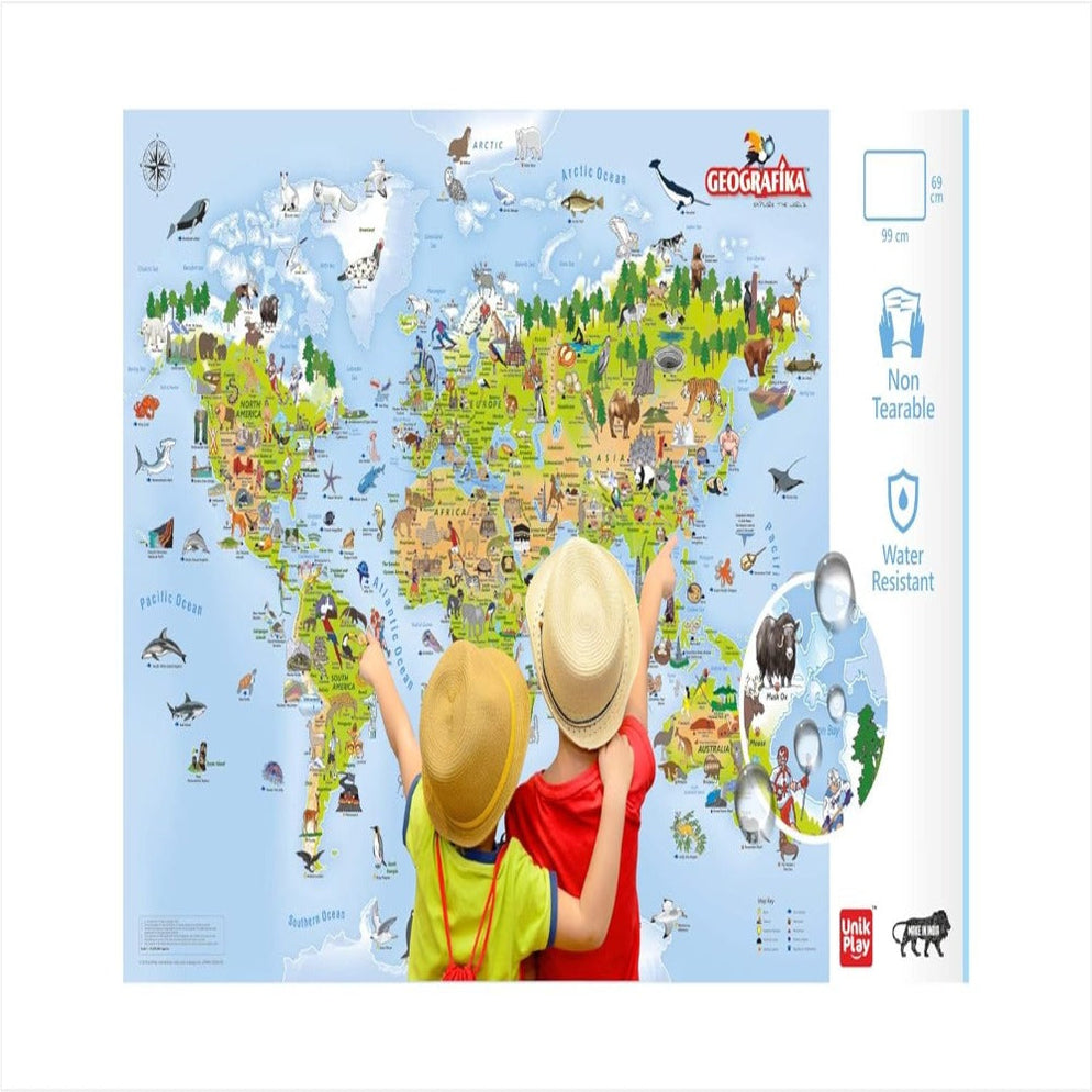 Unik Play Geografica World Map Game — Toycra