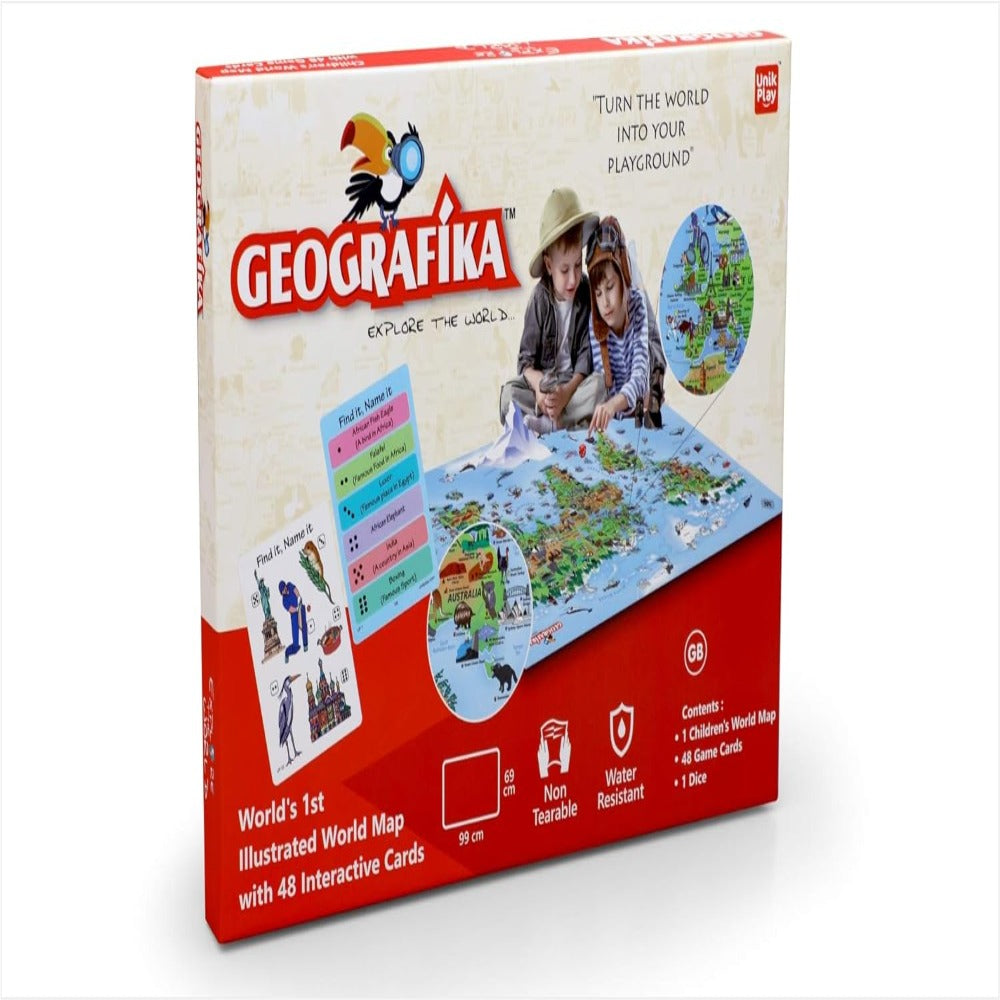 Unik Play Geografica World Map Game — Toycra