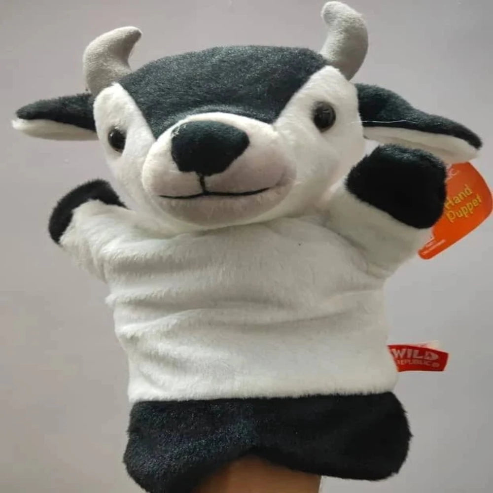 Wild Republic Polyester Hand Puppet Cow — Toycra