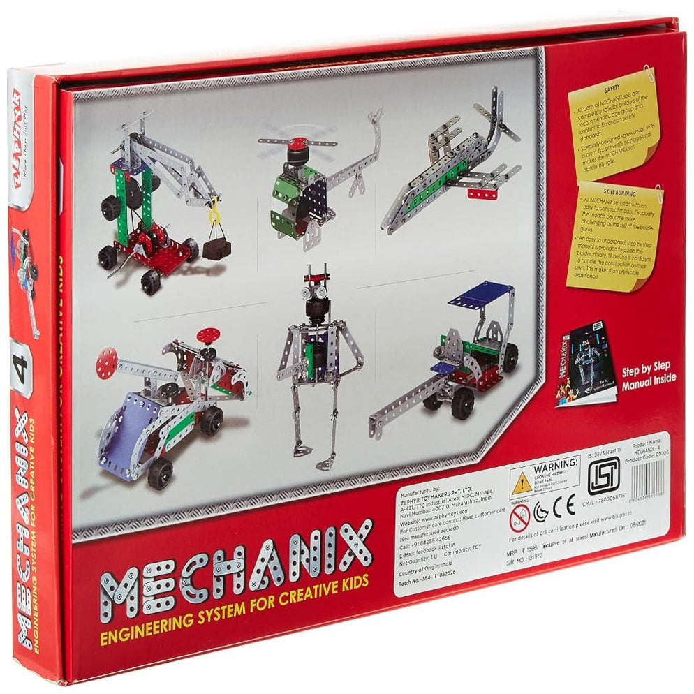 Zephyr Mechanix-4 Construction Set (263 Pieces) — Toycra