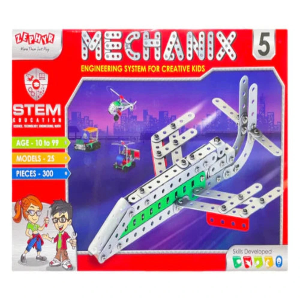 Zephyr Mechanix-5 Construction Set (300 Pieces) — Toycra