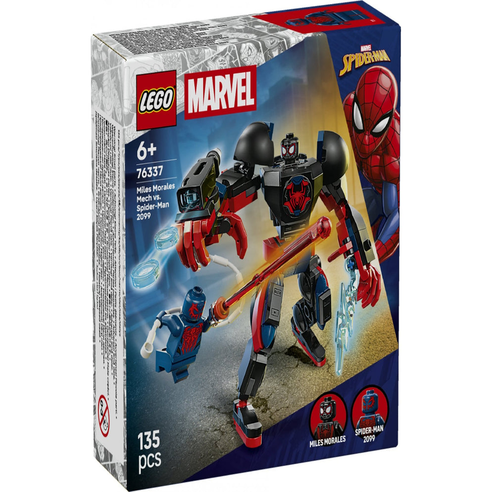 Lego 76337 Super Heroes Marvel Miles Morales Mech Vs. Spider-Man 2099 ...