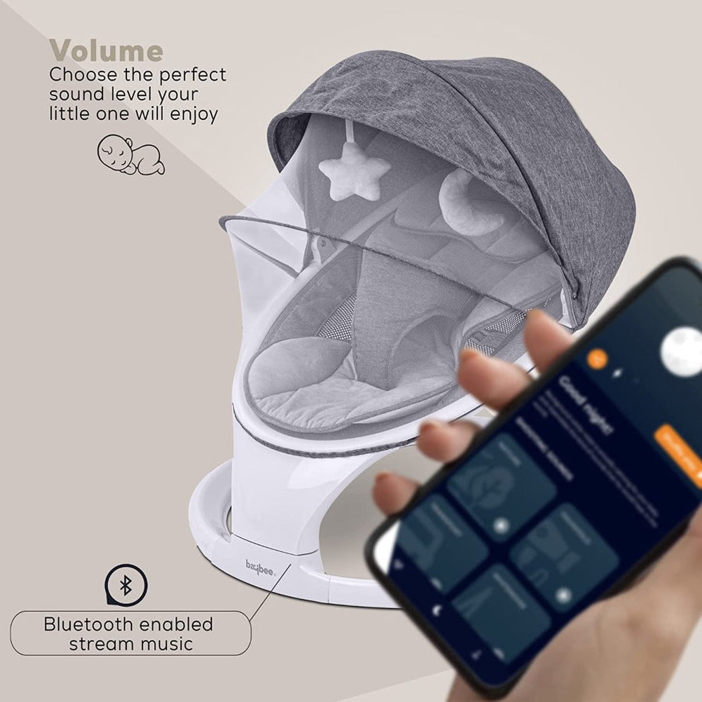 Baybee Sooth N Sway Premium Automatic Bluetooth Enabled Electric Baby ...