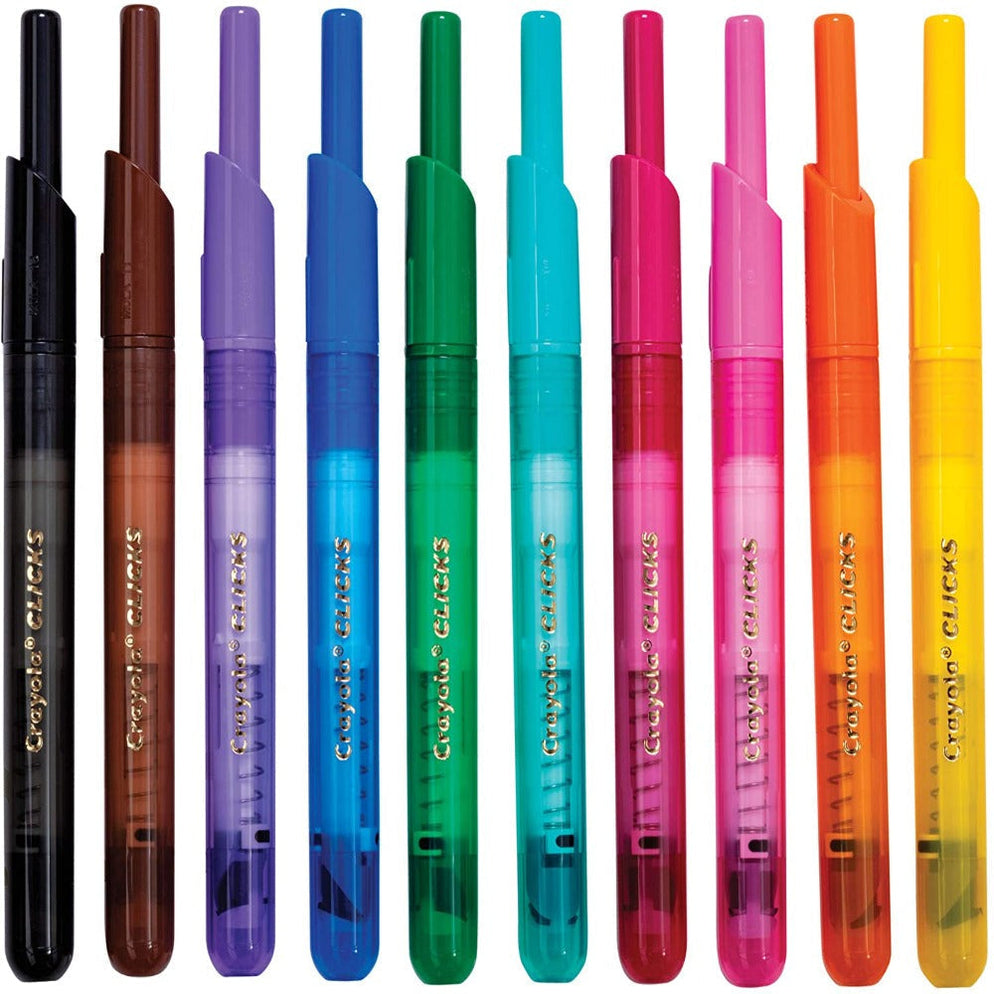 Crayola Super Clicks Retractable Markers, 10 Count — Toycra