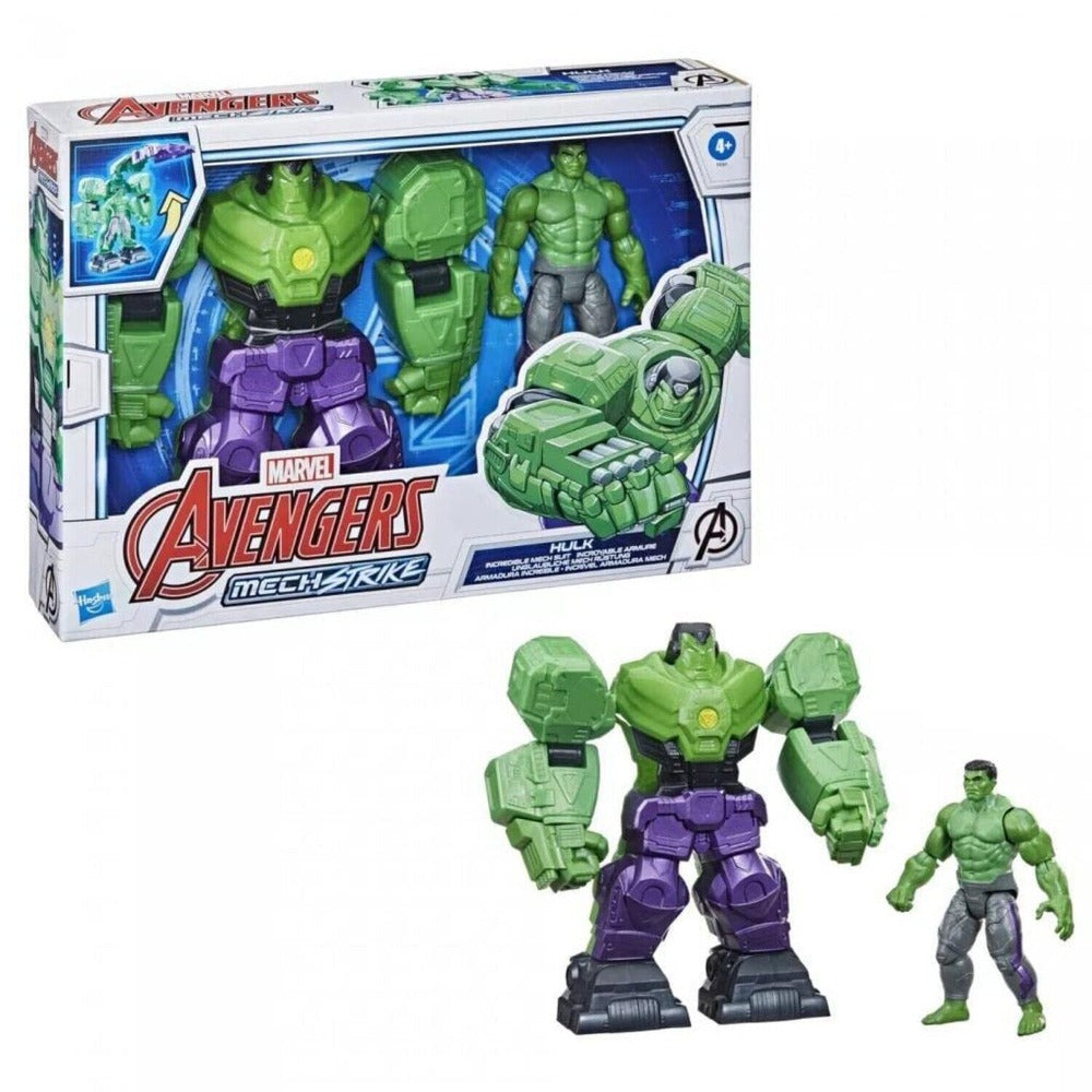 Hasbro Marvel Avengers Mech Strike 8-inch Incredible Mech Suit Hulk ...