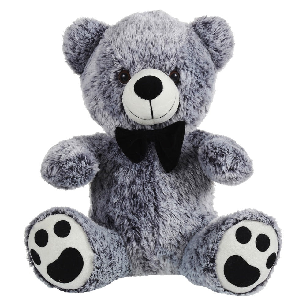 Mirada 32cm Sitting Bear Soft Toy - Dual Black — Toycra