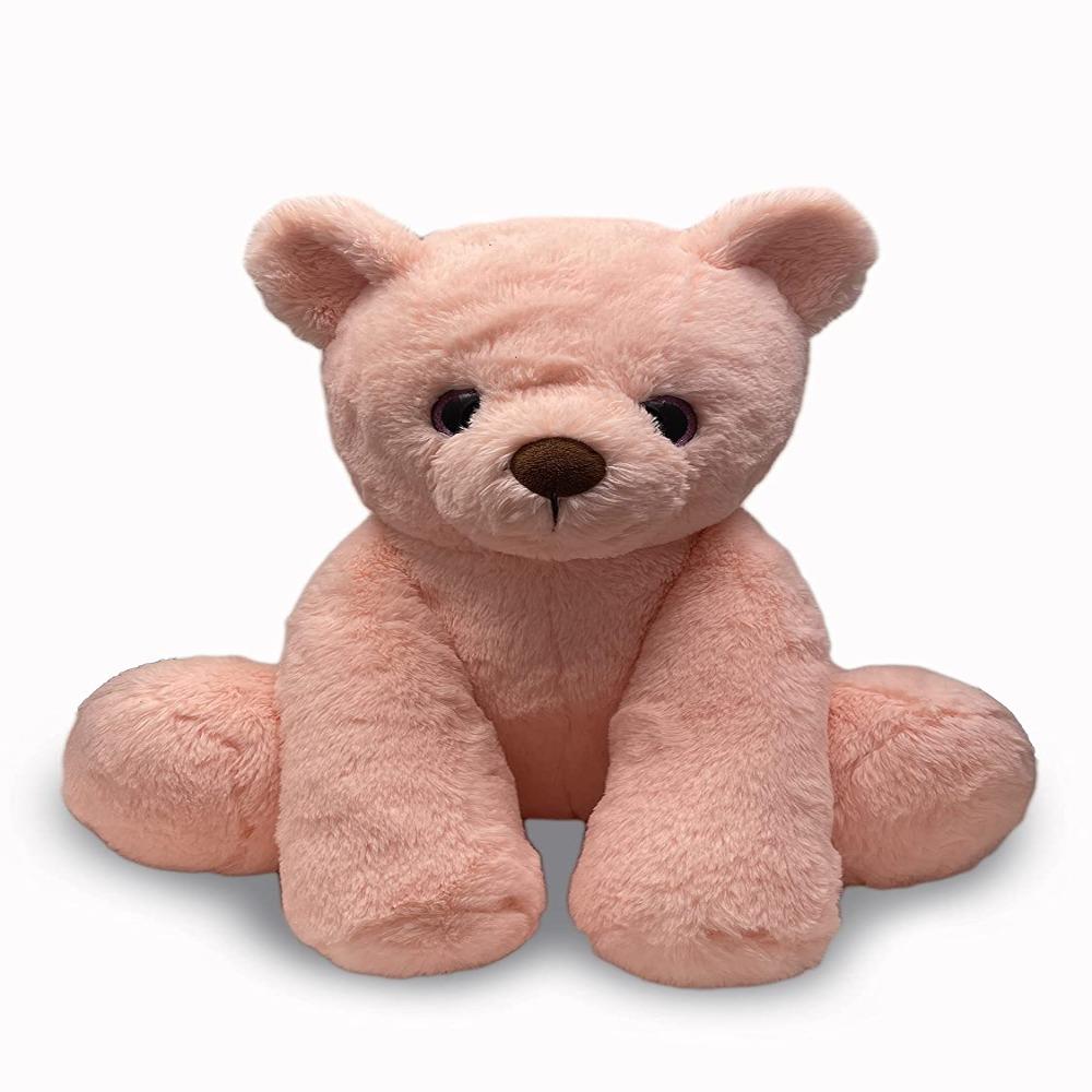Mirada 35cm Glitter Eyes Bear - Peach — Toycra