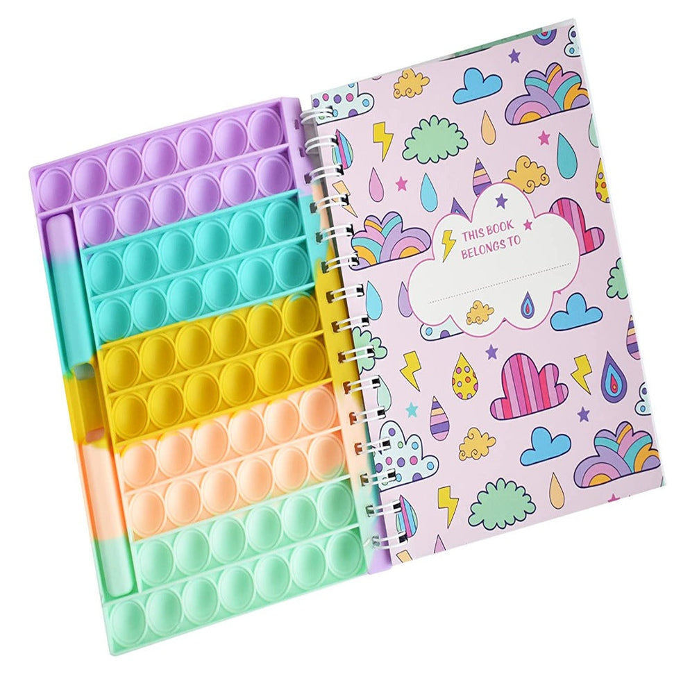 Mirada Happy Pop It Notebook with Pen Holder — Toycra