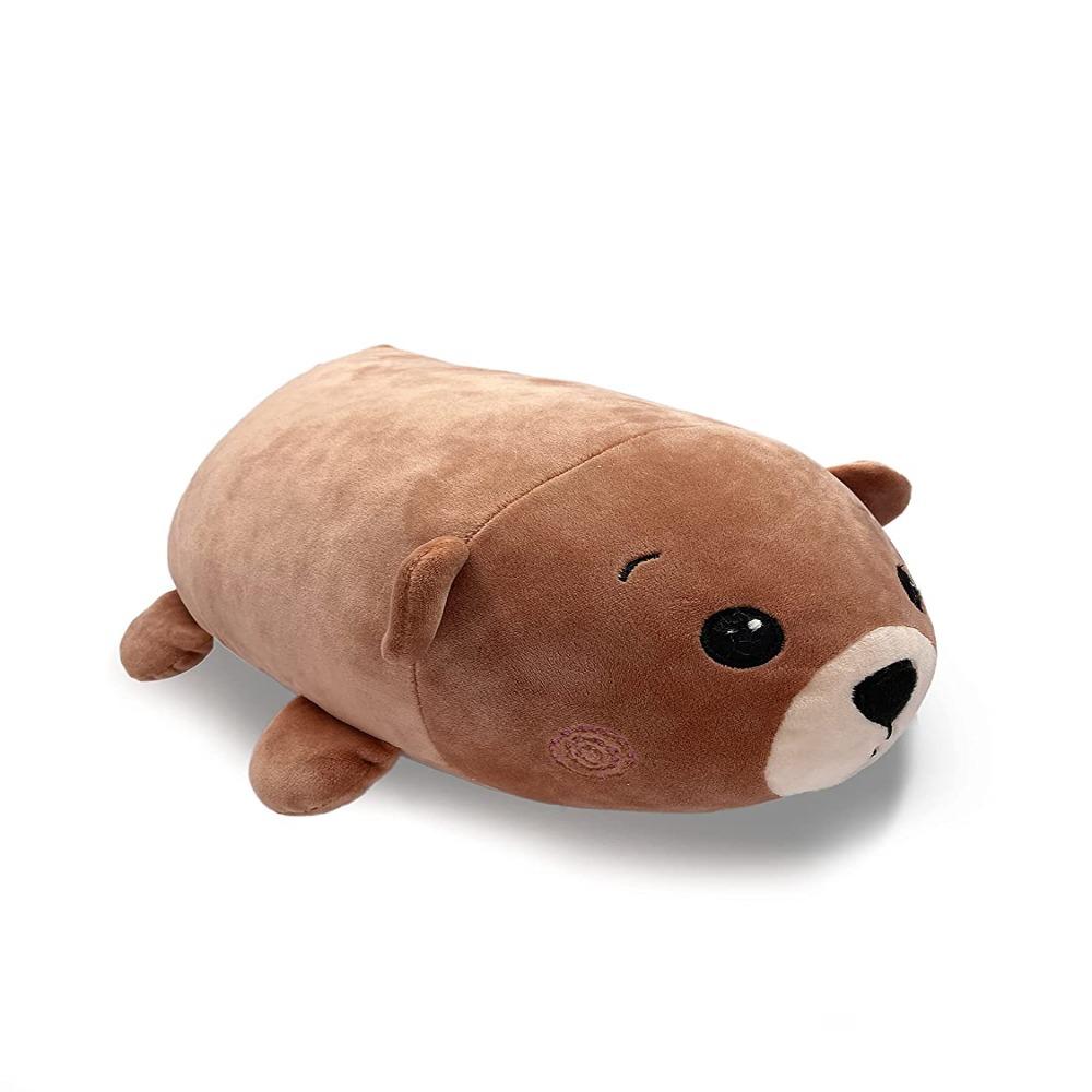 Mirada Super Soft 32cm Bear Bolster – Brown — Toycra