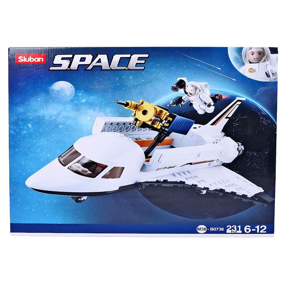 Sluban M38-B0736 Space Shuttle Blocks Toy Set - 231 Pieces — Toycra