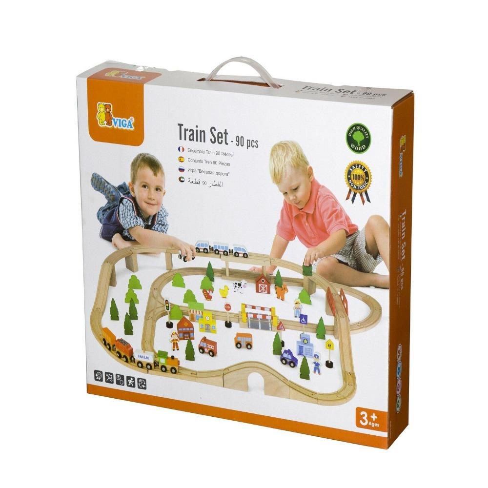 Viga 90pcs Train set — Toycra